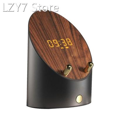 Smart Speakers Wooden Alarm Clock Wireless Smart Speaker Por