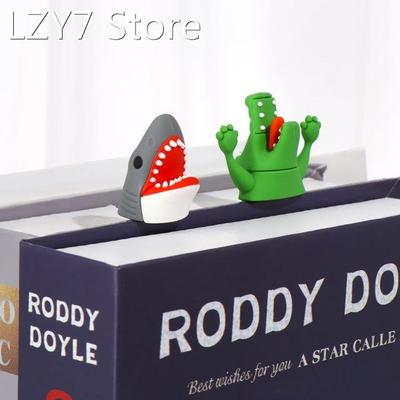 3D Stereo Cartoon Shark Crocodile PVC Bookmark Of Pages Scho