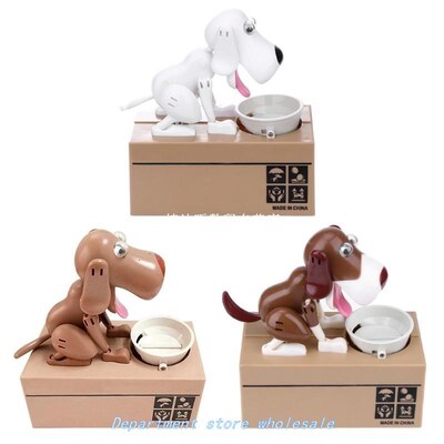1pcs Cartoon Robotic Dog Banco Money Box Money Bank Automati