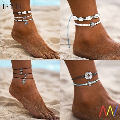 New Bohemia Waves Starfish Foot Ankle Bracelet Women Fashion