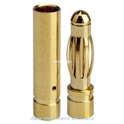 50 sets 4 mm banana Gold contact plug (male + female) electr