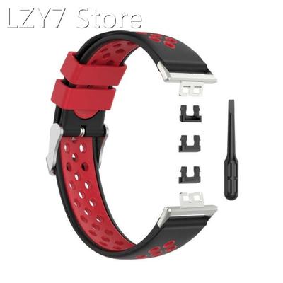 Silicone Replacement Double Color Wrist Bracelet Strap Watch
