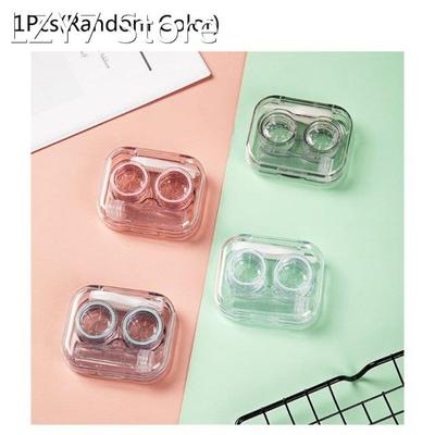 Portable Clear Flip Top Contact Lens Case Travel Kit St