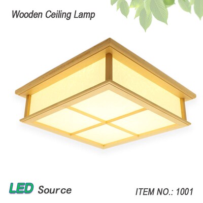 Wholesale Square 35/45/55cm Japanese Tatami Oak Wooden Led C