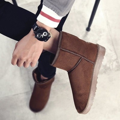 Cotton boots for men with warm cotton shoes and velvet uggs
