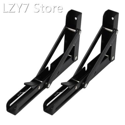 2 Pcs Triangular Partition Folding Shelf Brackets Heavy Duty