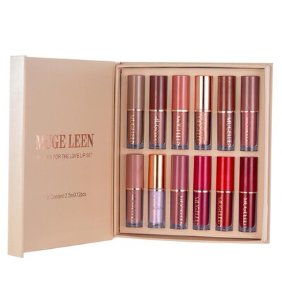 HANDAIYAN Makeup 12-color lip gloss set lipstick唇彩口红套装
