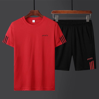T Shirts + Shorts Summer Men Sport Set 2019T shirt suit man