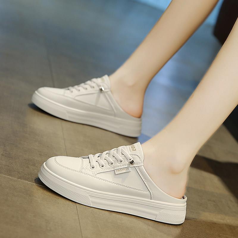 外穿拖鞋女2026新款夏季百搭一脚蹬懒人包头鞋办公室无后跟小白鞋