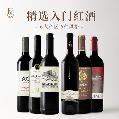 入门红葡萄酒组合6支装