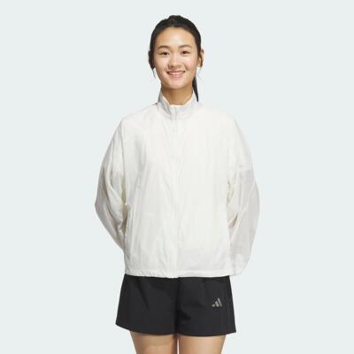Adidas/阿迪达斯 女子轻肤感立领运动休闲宽松轻风衣外套 JM8878