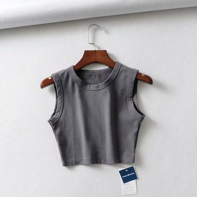 Summer vintage white crop tops women biker sexy tank top背心