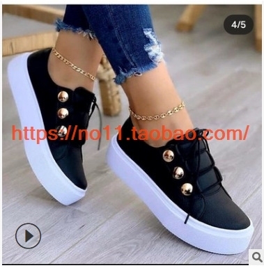 Womens big plus size black Flats Sneakers Women Shoes ladies
