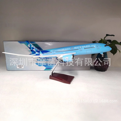 阿提哈德B787飞机模型1130带灯