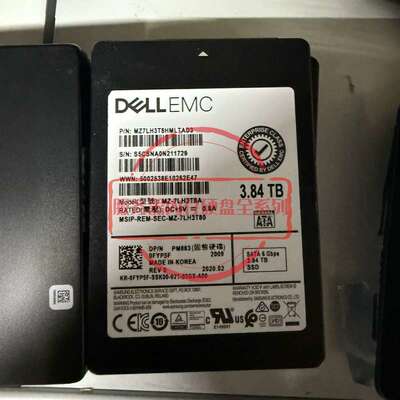 EMC PM883 0FYP5F MZ-7LH3T8A 固态硬盘 3.84T SATA SSD议价