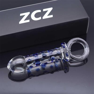 Glass-made femalemasturbation toy fake phallus adult product