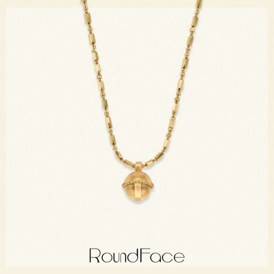 董洁同款RoundFace月光系列原创设计天然白水晶通勤小众锁骨链女