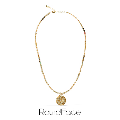 RoundFace珠光系列多宝体项链复古款