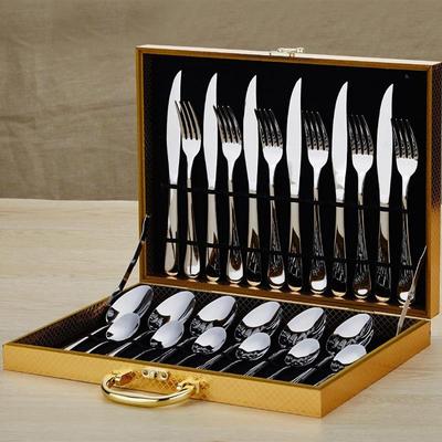 western tableware steak cutlery set knife fork spoon box set