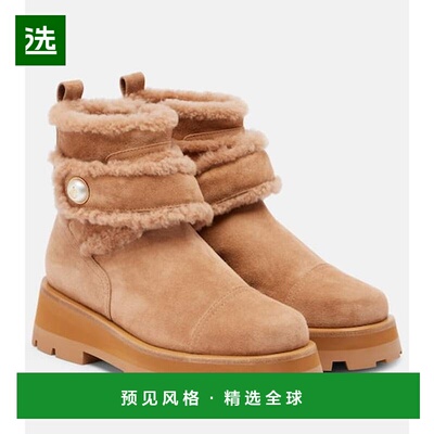 1h可退 香港直邮Jimmy Choo 周仰杰 女士 Meena 绒面革短靴