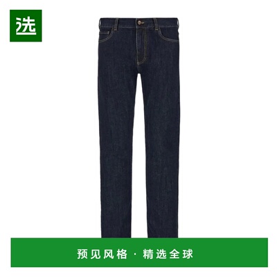 香港直邮Canali 男士牛仔裤 91719PD00018304 SS2025 蓝色 腰带环