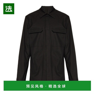 香港直邮RICK OWENS 男士衬衫 RU01F2291P09 SS2026 黑色