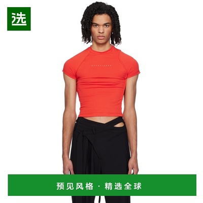 1h可退 香港直邮Ottolinger 男士 红色 Deconstructed T 恤 15035