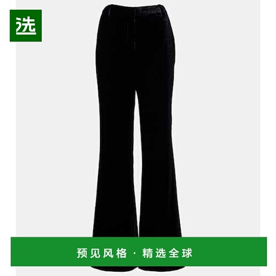 香港直邮NILI LOTAN 女士 Effy 高腰喇叭天鹅绒长裤休闲裤喇叭裤