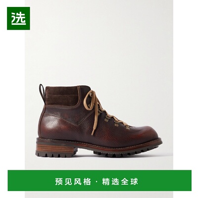 1h可退 香港直邮Grenson 男士 Herbie 全粒面皮质靴子 115283BROW