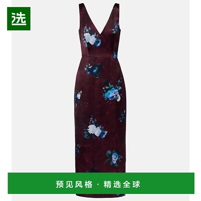 1h可退 香港直邮Erdem 女士 花朵丝硬缎酒会礼服 colorful花色 舒