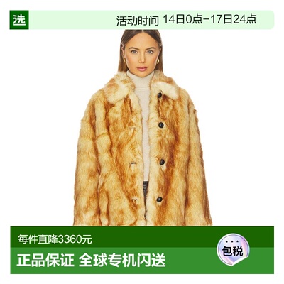 1h可退 香港直邮rag bone 瑞格布恩 女士 Brenna 人造皮草夹克 RA