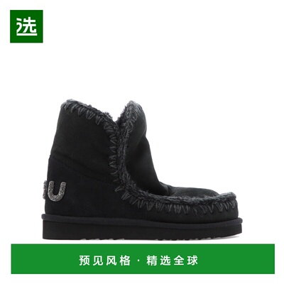香港直邮MOU 女士靴子 MUFW101050ABKBK AW2024 黑色 及踝靴子