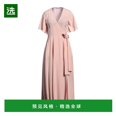 1h可退 【美国直邮】REDValentino 纯色真丝喇叭裙长连衣裙 女装