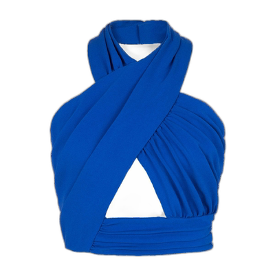 香港直邮Balmain Draped jersey crop top AF1AB270JF31上衣