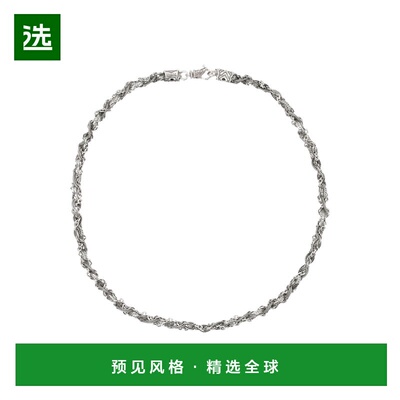 1h可退 香港直邮Emanuele Bicocchi 女士 圆形编织银色项链 RTN2S