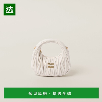 欧洲直邮MIU MIU (2025新品) Mini sac hobo Wander en nappa mat