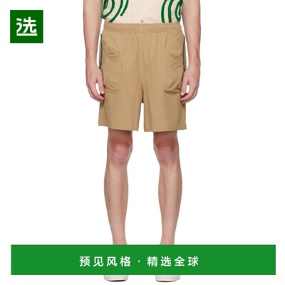 1h可退 香港直邮Brain Dead 男士 驼色 3D Pocket 短裤 BDS23B230