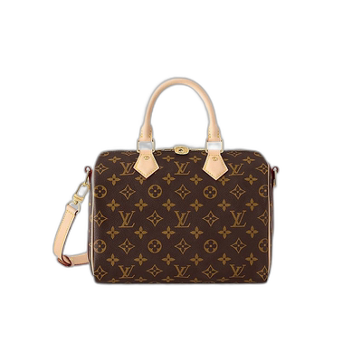 1h可退 欧洲直邮LV/路易威登  Speedy 25 女士棕色老花牛皮拉链开