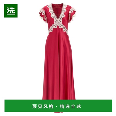 香港直邮Alberta Ferretti 女士 缎面蕾丝连衣裙 A042216271216