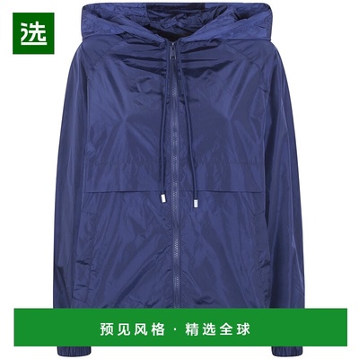 1h可退 香港直邮Semicouture 女士 K-WAY 尼龙连帽夹克 Y6SW02BLU