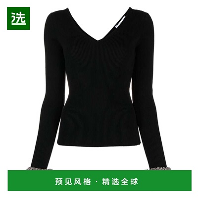 1h可退 香港直邮Giuseppe Di Morabito 女士 黑色毛线衫 FW23274K