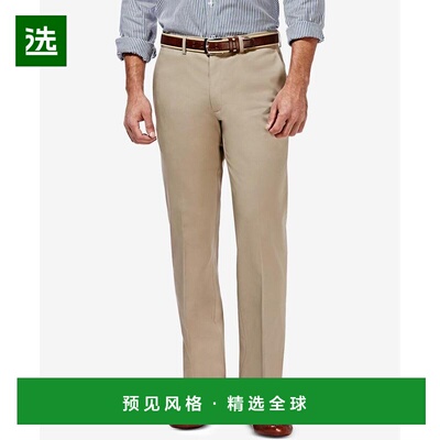1h可退 【美国直邮】haggar 男士 休闲裤直筒裤