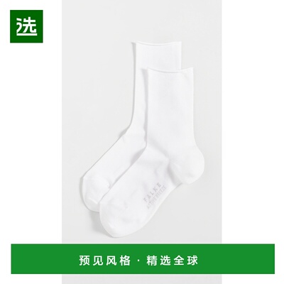 1h可退 香港直邮Falke 女士 Active Roll 微风顶部袜子 white白色