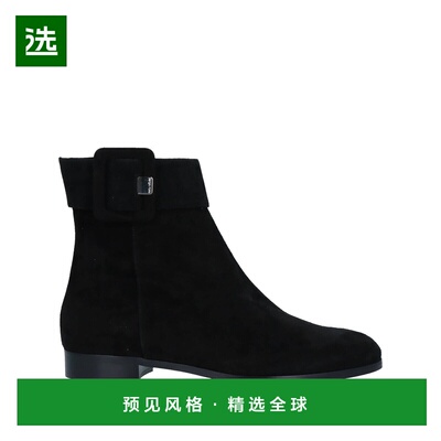 1h可退 香港直邮Sergio Rossi 塞乔·罗西 女士 脚踝靴 black黑色