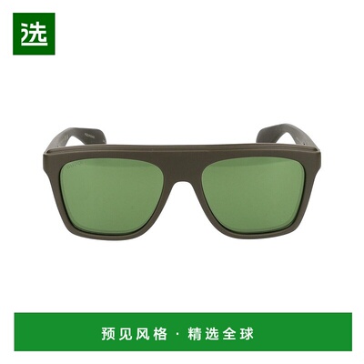 1h可退 香港直邮Gucci 古驰 男士 几何框太阳镜 GG1570S green绿