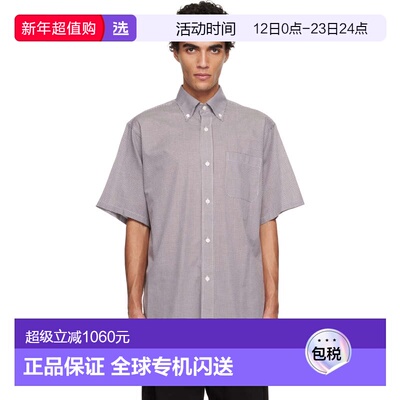 1h可退 香港直邮Hed Mayner 男士 棕色短袖衬衫 HMMC60042AHC263