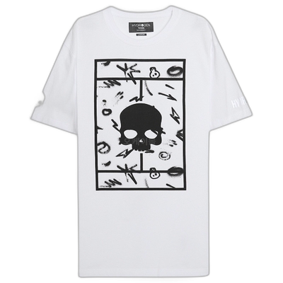 韩国直邮hydrogen男装休闲风潮牌搞怪图案刺绣棉质短袖T恤