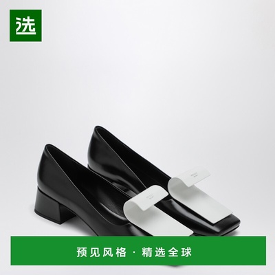 1h可退 香港直邮Prada 普拉达 女士 DéCOLLETé 黑色白色皮质高