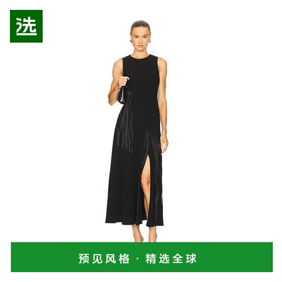 1h可退 香港直邮LA LIGNE 女士 流苏连衣裙 LLC13959 black黑色