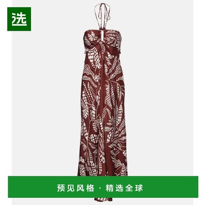 1h可退 香港直邮Poupette St Barth 女士 Carla 印花长款连衣裙